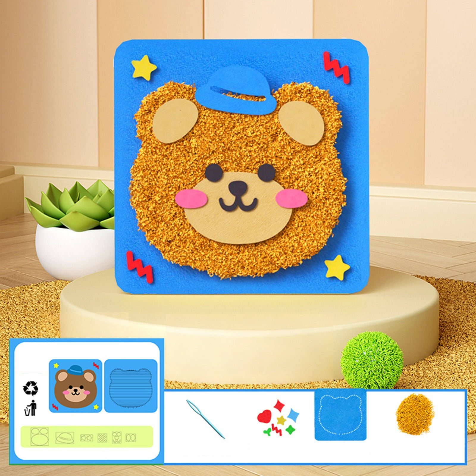 Hometravel Handmade Sewing and Yarn Embroidery Kit, Creative Cartoon ...