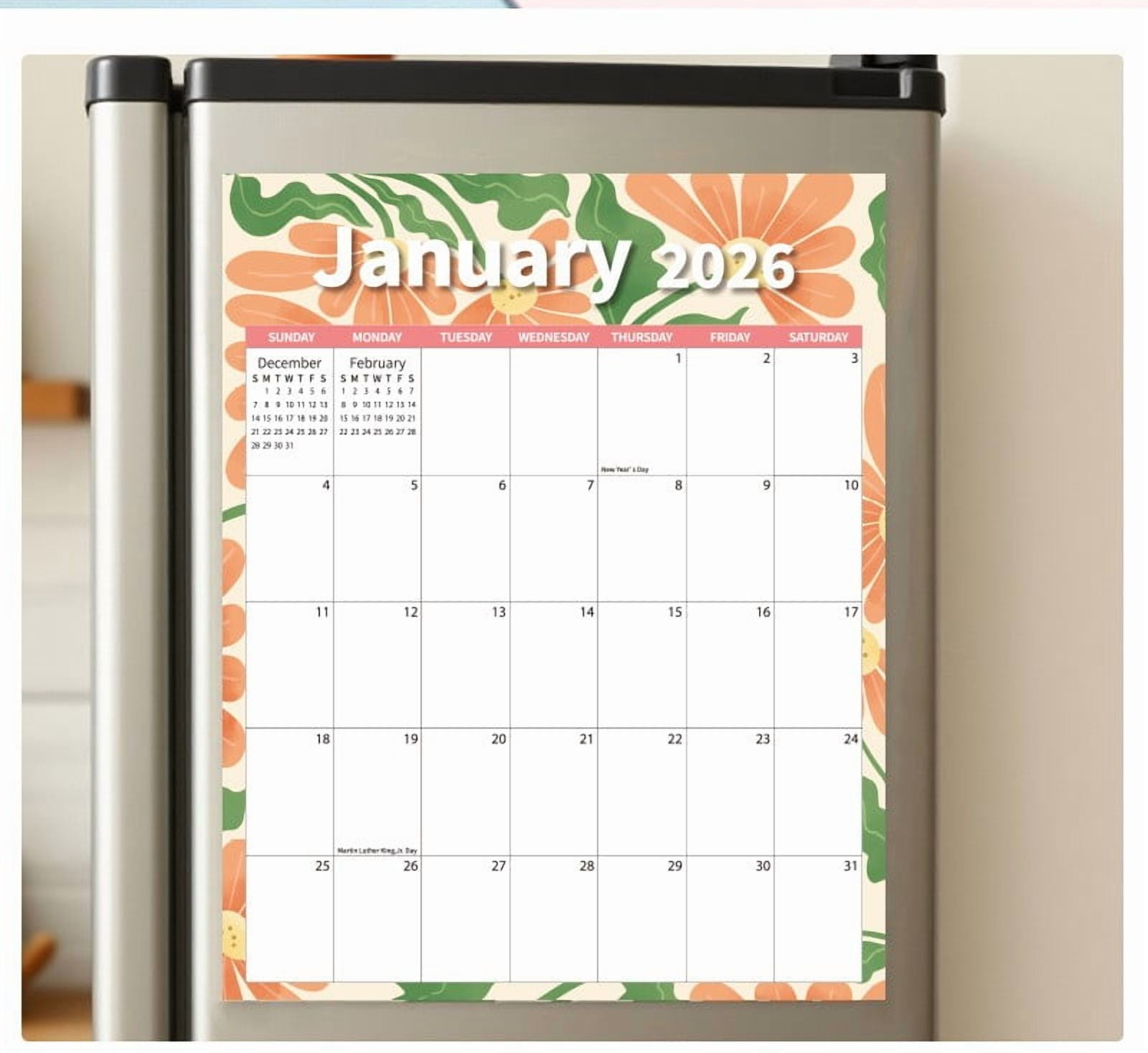 Hometravel Magnetic Refrigerator Calendar 2026, Monthly Fridge Calendar ...