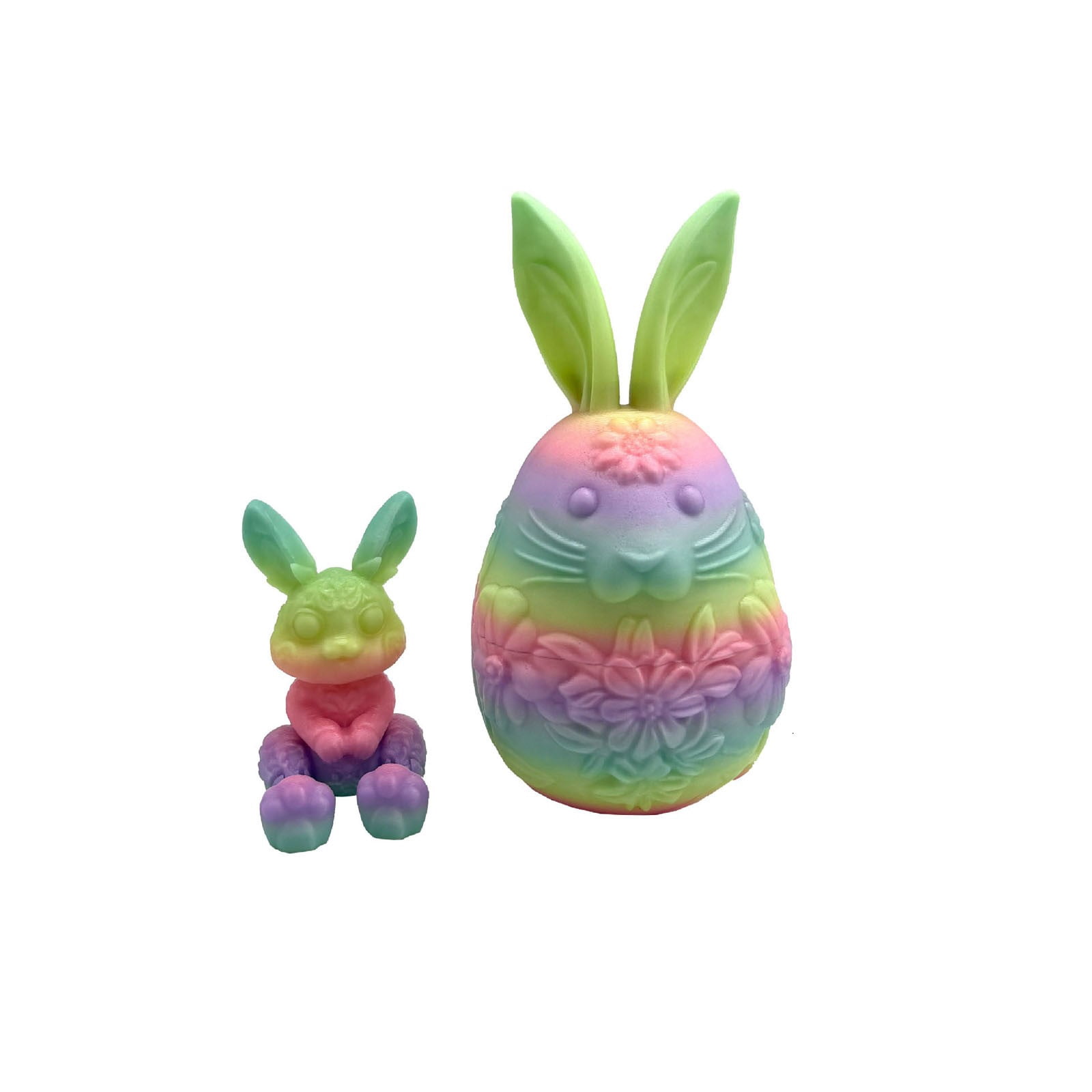 Hometravel Printed Easter Gift Surprise Egg, Movable Bunny Figurine ...
