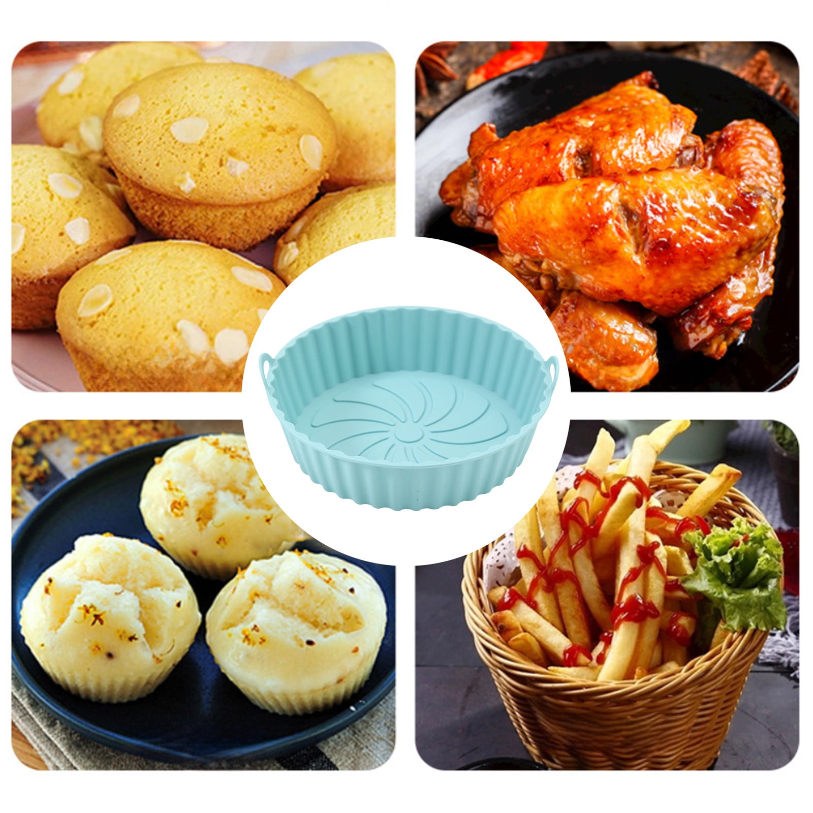 Hometravel Silicone Baking Mat Sheet for Air Fryer, High Temperature ...