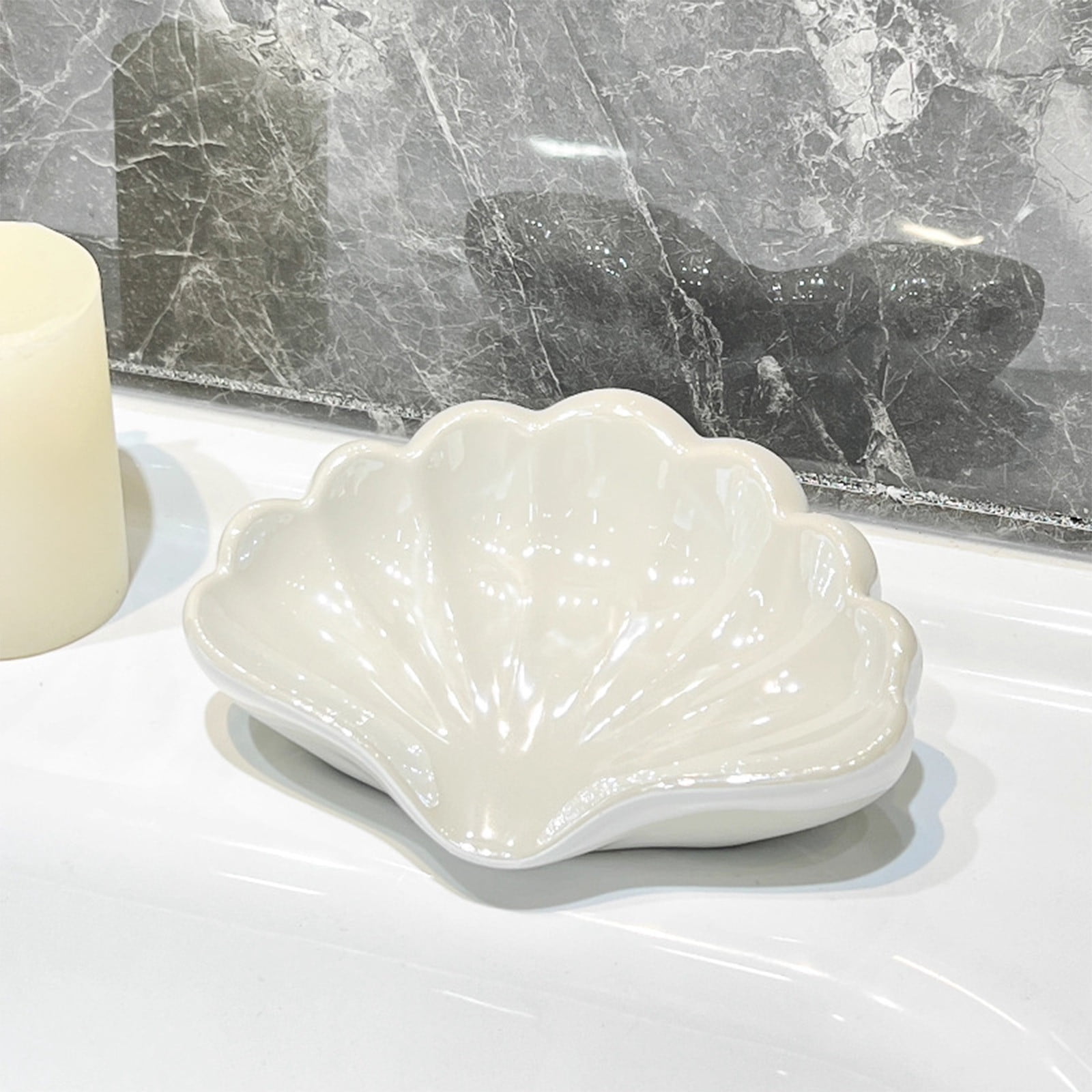Hometravel Soap Tray Ceramic Soap Box, Non Porous Drainage Design for ...