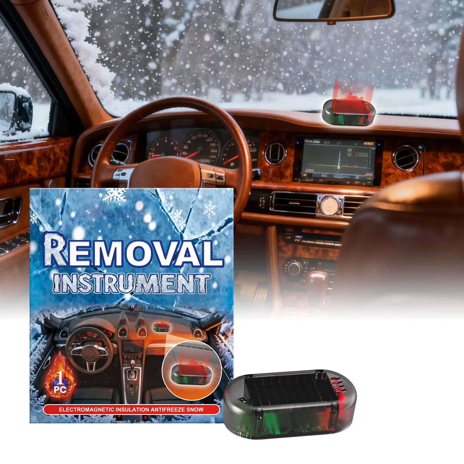 Hometravel Solar Car Defroster, Powered Device for Removing Ice from ...