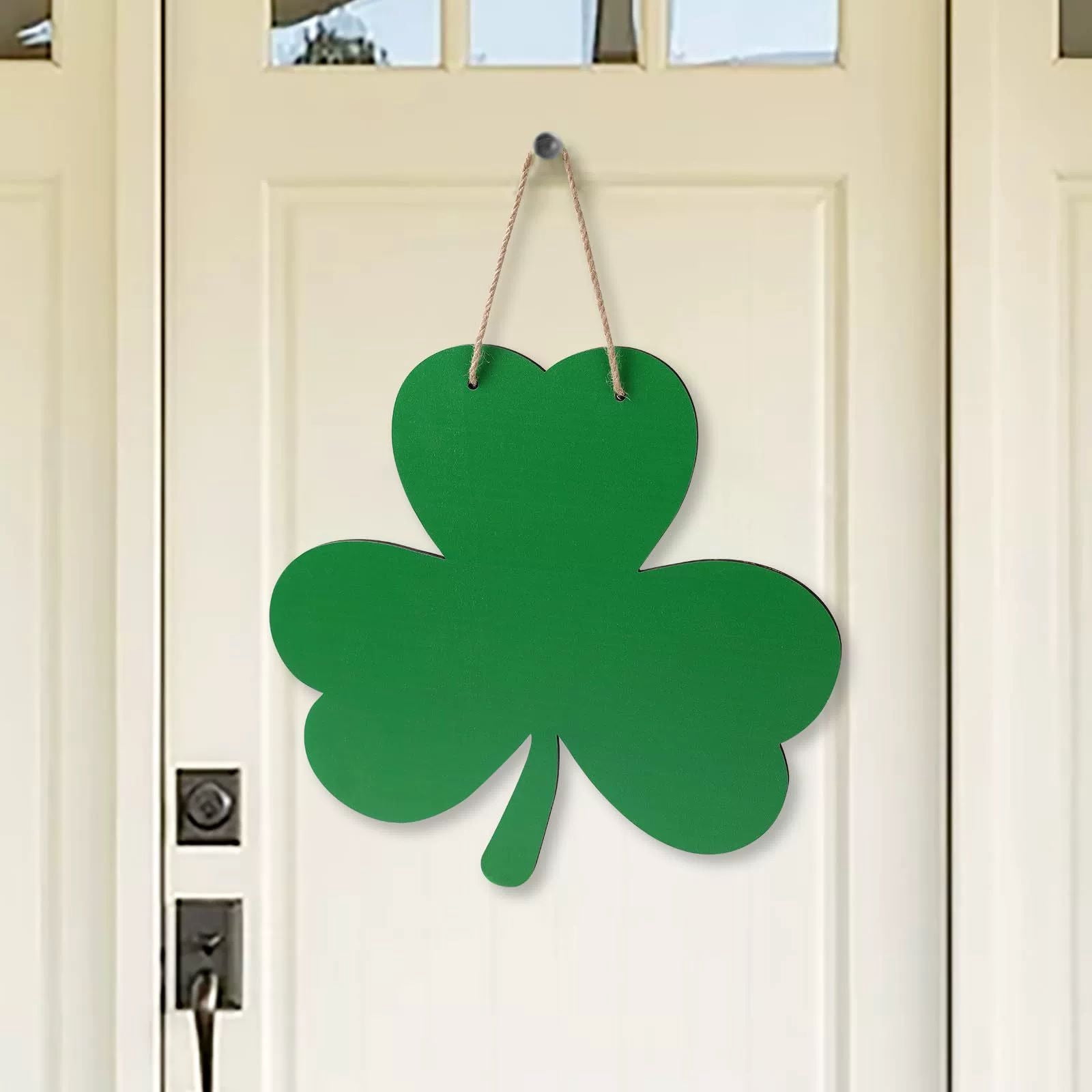 Hometravel St. Patrick's Day Door Sign, Wooden Trefoil Welcome Decor ...