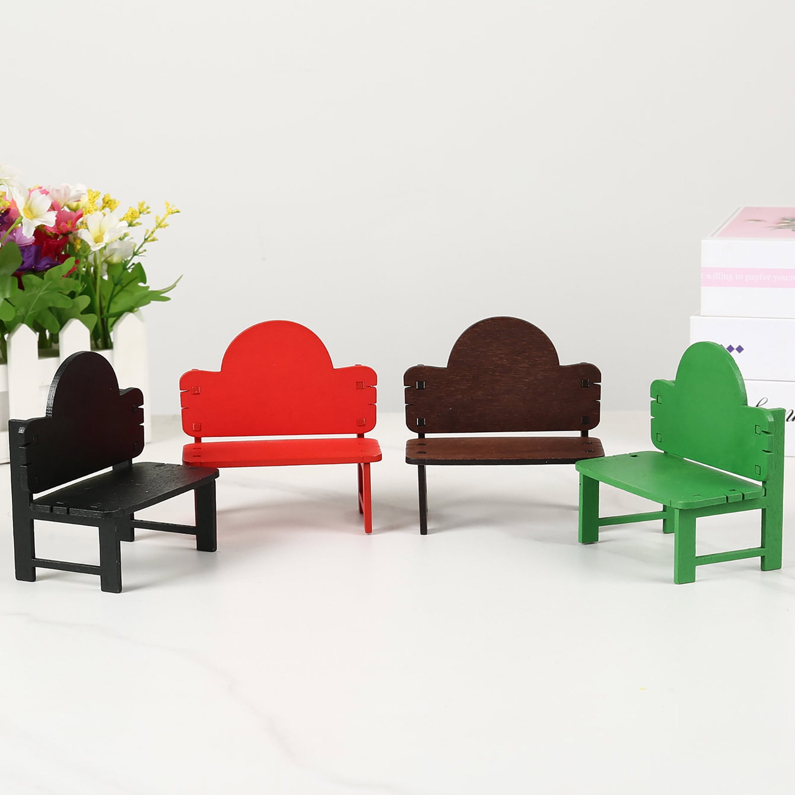 Hometravel Wooden Small Chair for Dollhouse Miniatures, Beach Chair ...