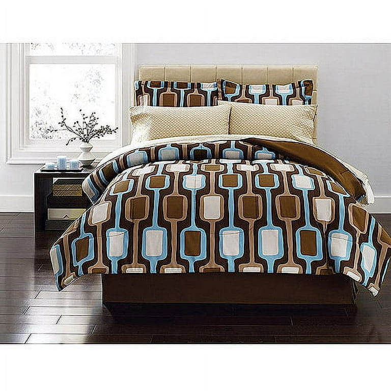 Hometrends Ellington Bed in a Bag Bedding Set Red and Black Walmart