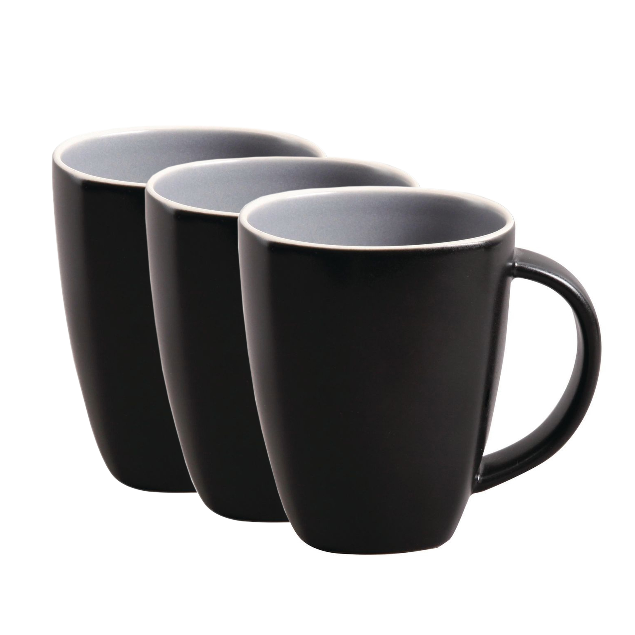 Hometrends Soho Lounge 3 Piece 13 Ounce Square Stoneware Mug Set in ...