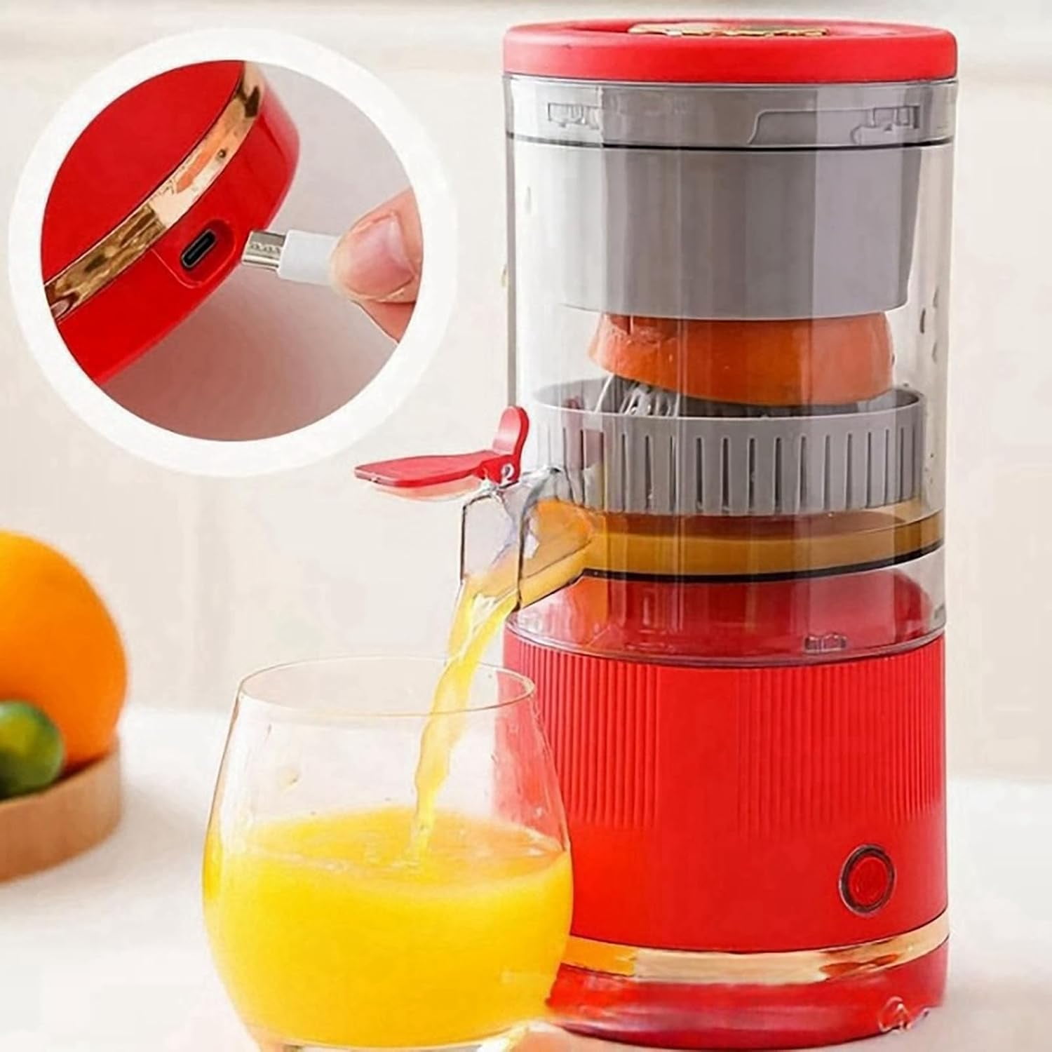 Homettd Juice Separation Automatic Juicer, Electric Citrus Juicer ...