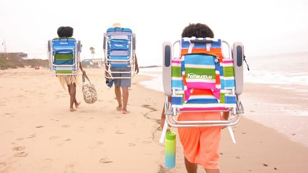 Homevative Kids Folding Backpack Beach Chair with 4 Positions, Carry ...