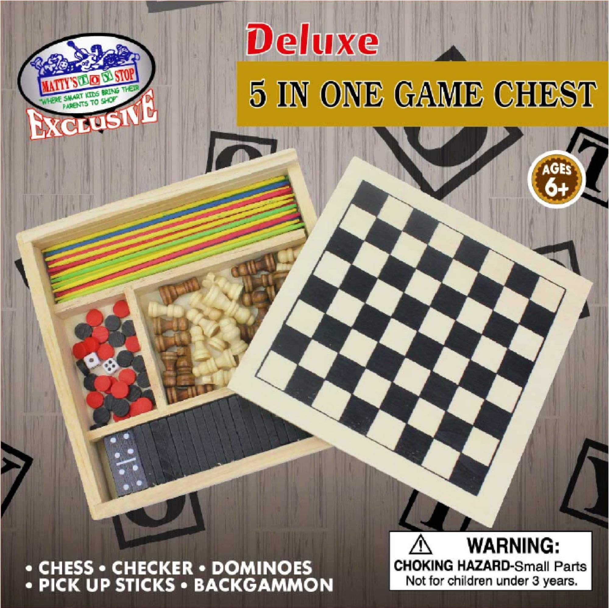 Homeware 5-in-1 Wooden Travel Game Set - Walmart.com