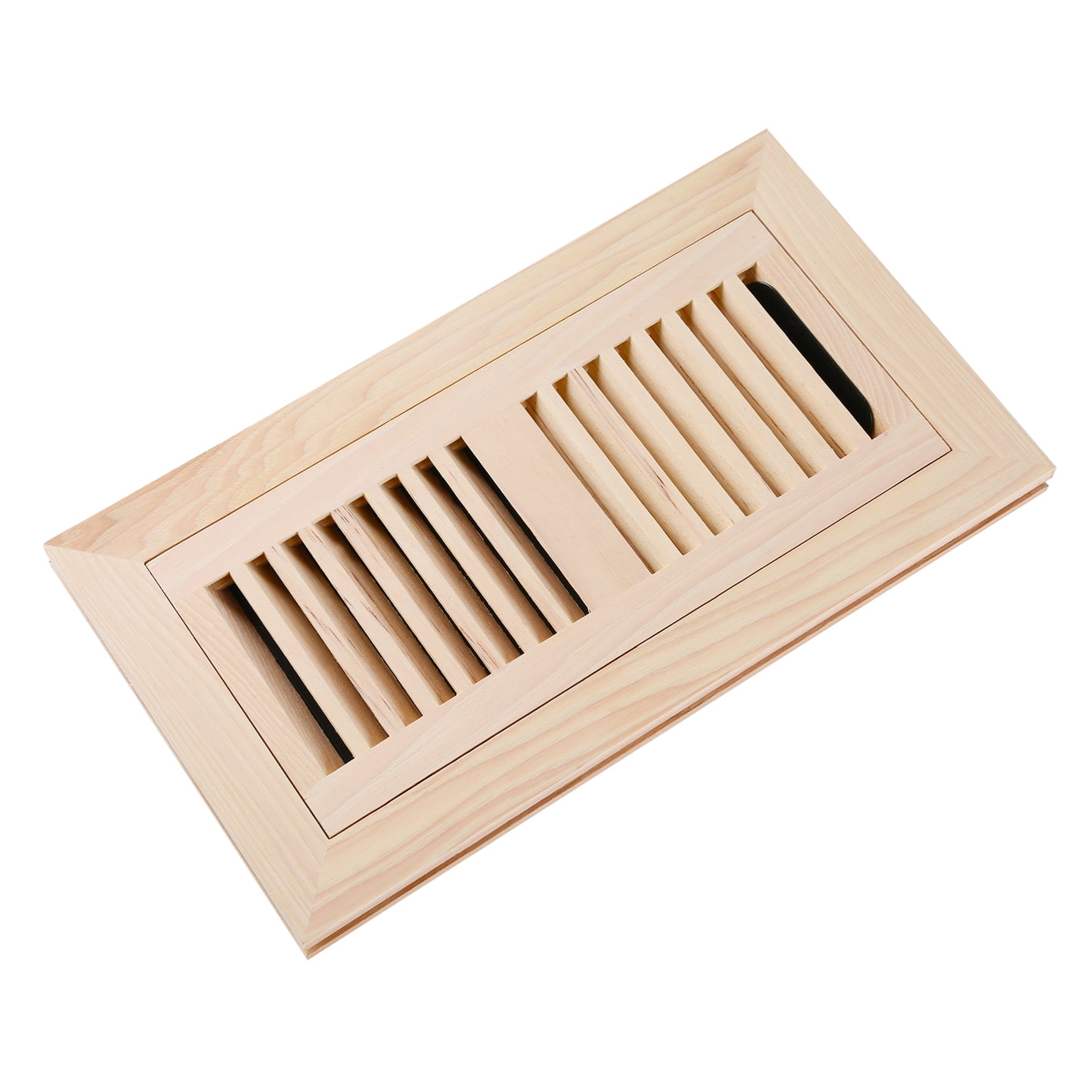 Homewell 4X10 inch Hickory Wood Flush Mount Floor Register with Sliding ...