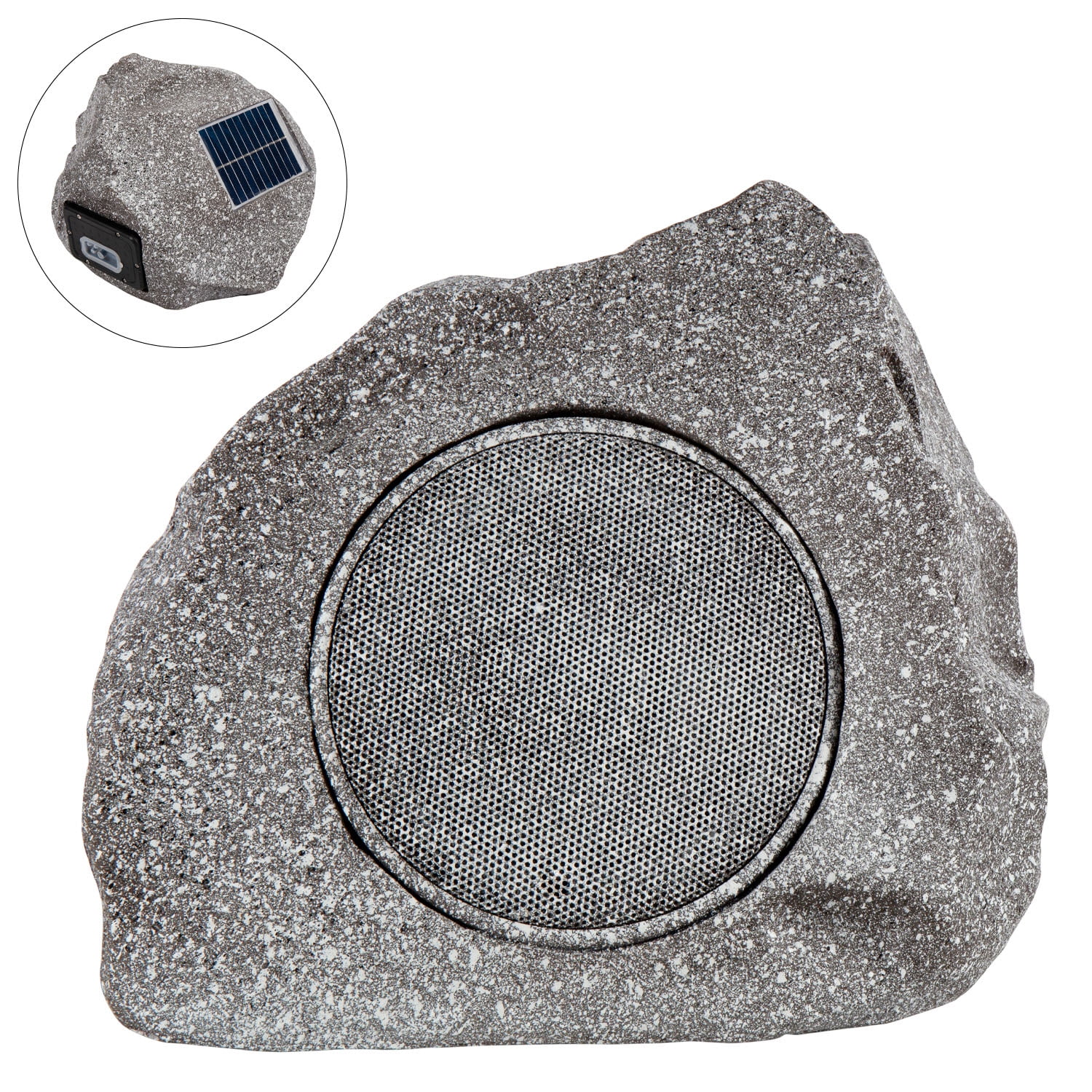 Homewell Outdoor Rock Speaker Solar-Powered Wireless Bluetooth 5.0 ...