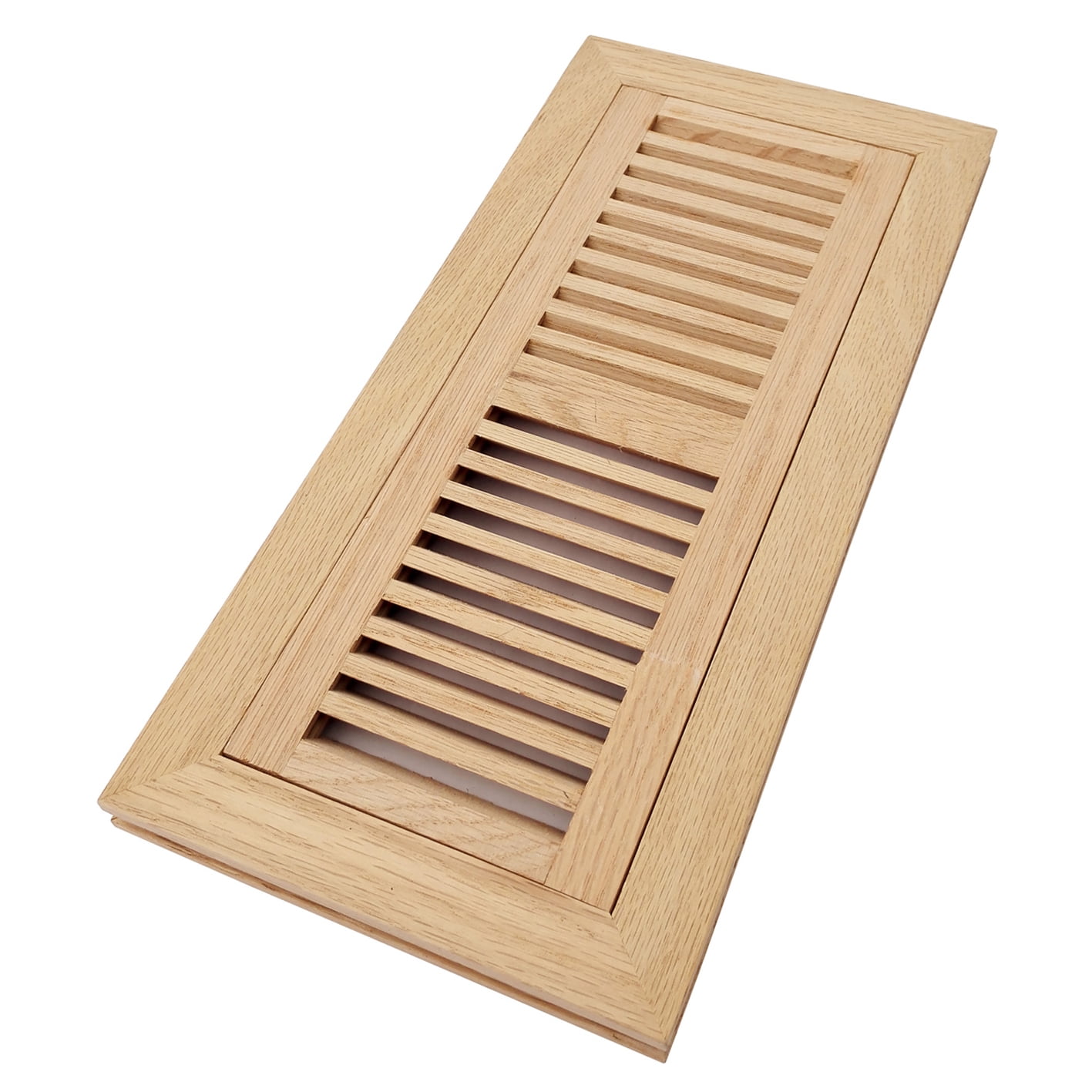 Homewell Red Oak Wood Floor Register, Flush Mount with Frame, 4x12 inch ...
