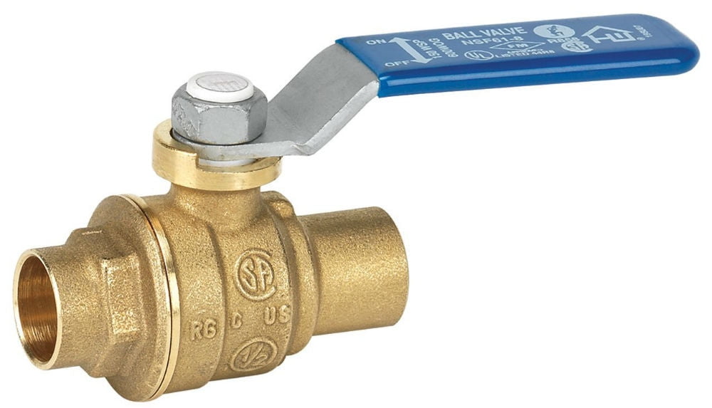 Homewerks 116-4-12-12 Lead-Free Brass Full Port Ball Valve, Solder End ...