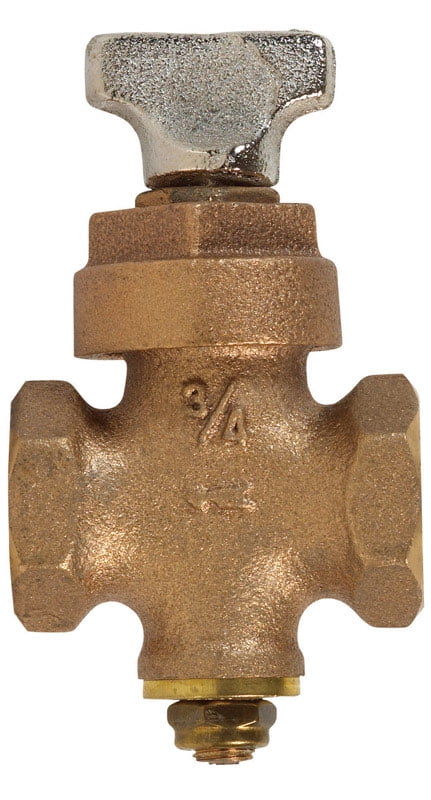 Homewerks 3/4 in. FIP X 3/4 in. FIP Bronze Ground Key Stop & Drain Valve - Walmart.com