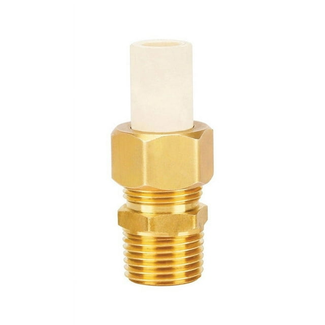 Homewerks Schedule 40 1/2 in. Compression X 1/2 in. D MPT CPVC/Brass ...