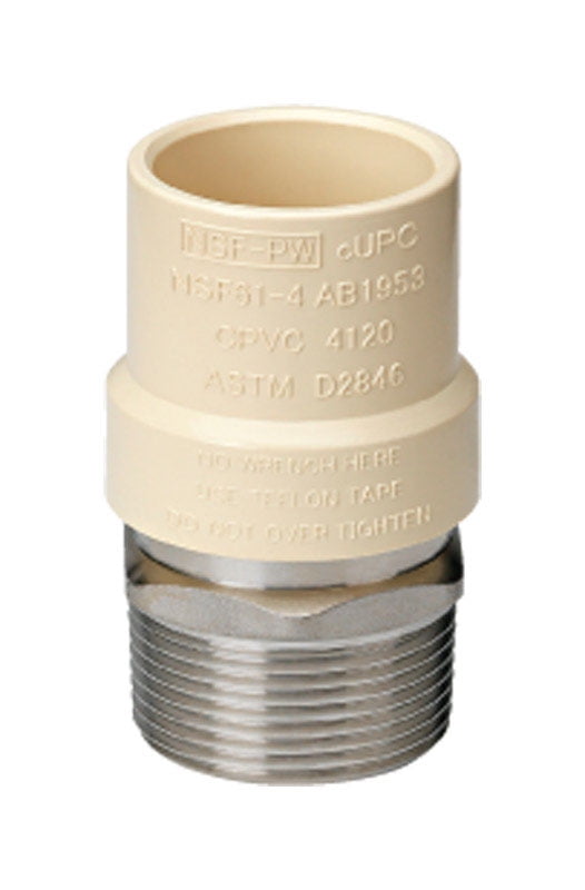 Homewerks Worldwide 4693784 Schedule 40 1 in. MPT x 1 in. Dia. MPT CPVC ...