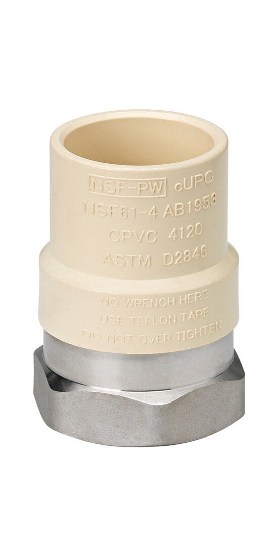 Homewerks 541-1-1-B Transition Adapter Schedule 40 1" Slip X 1" D FPT ...