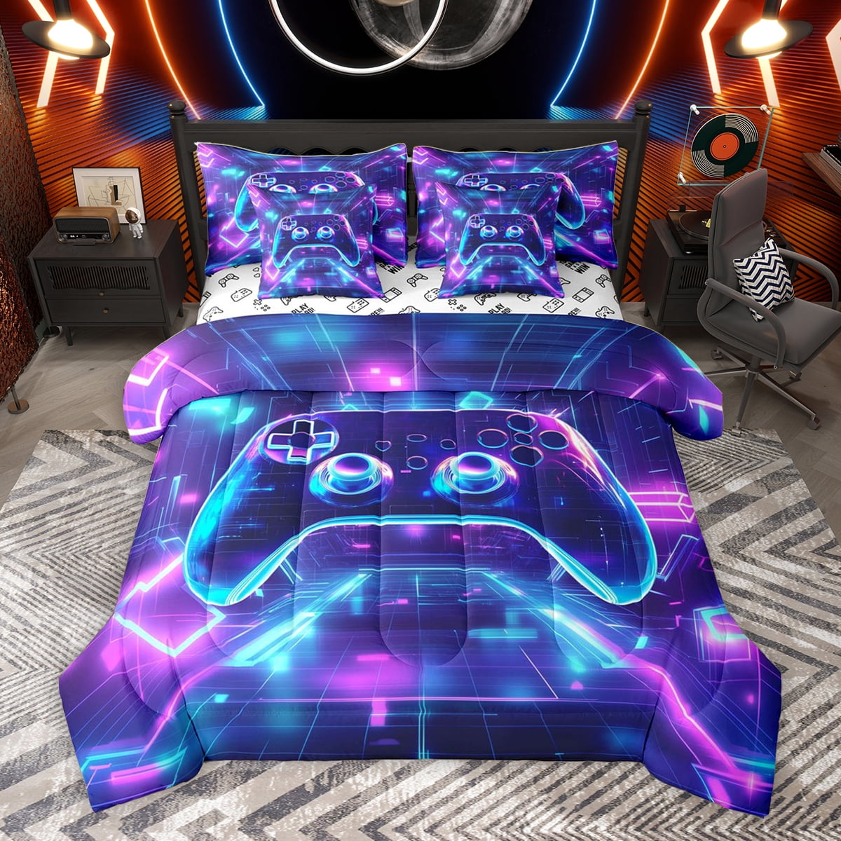 Homewish 3D Gamepad Player Bedding Comforter Set 7 Pieces for Boy ...