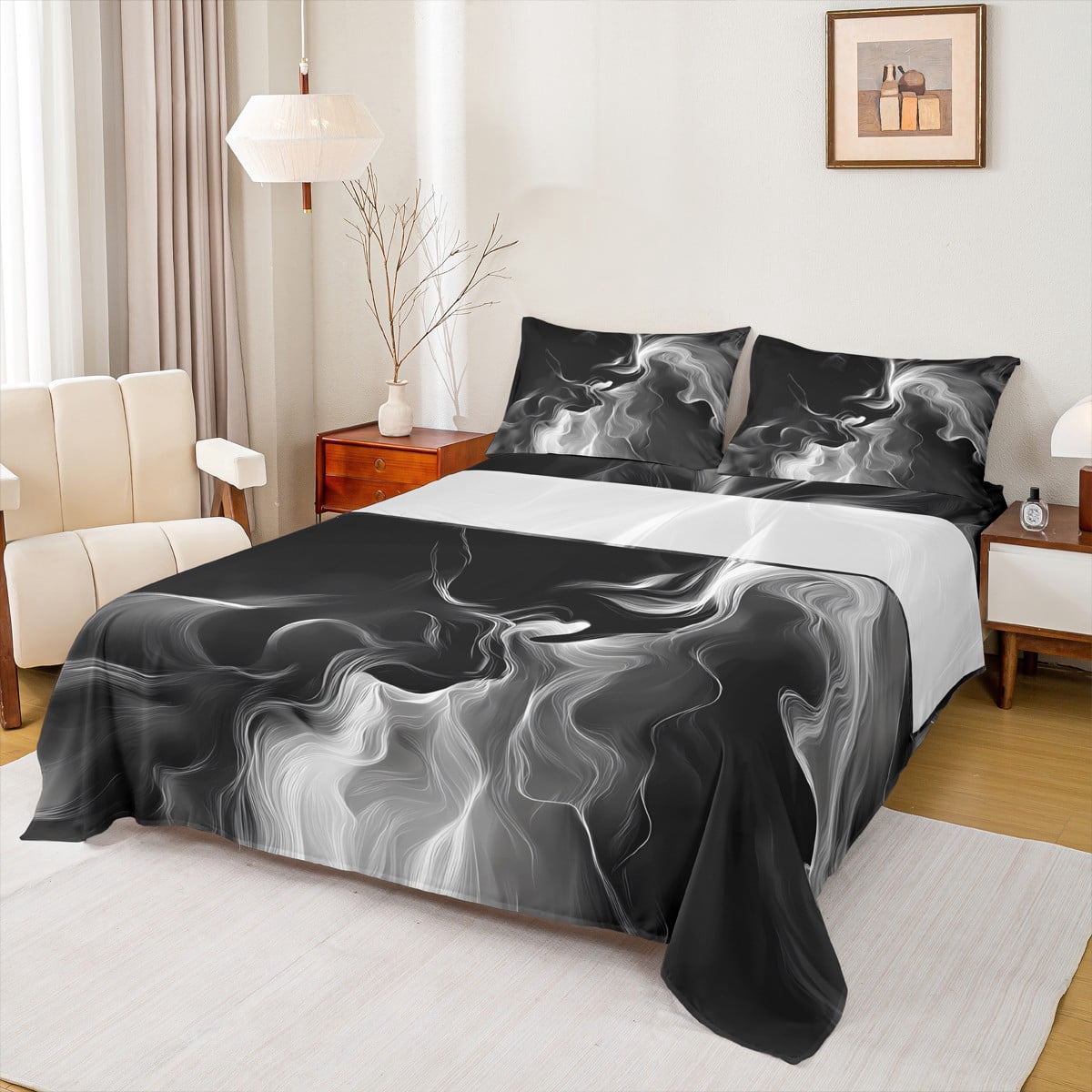 Homewish Abstract Stripes 4pcs Bed Sheets for Teens Boys Girls ...