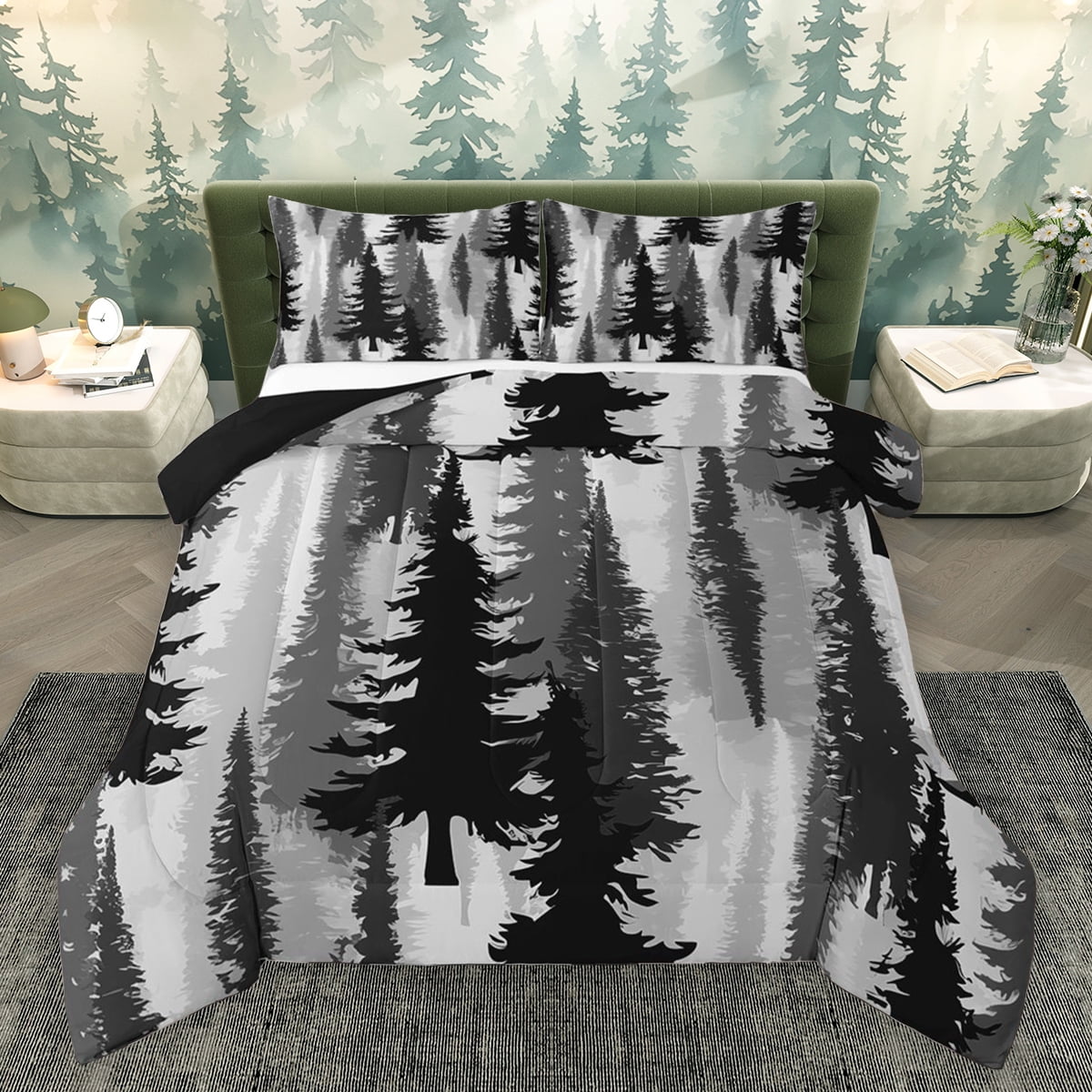 Homewish Adult Rustic Farmhouse Bedding Comforter Set, Jungle Botanical ...