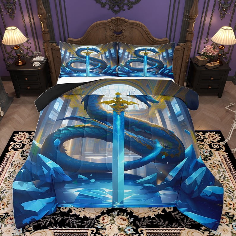 Homewish Animal Blue Dragon Boy 2pcs Bedding Comforter Set,Abstract ...