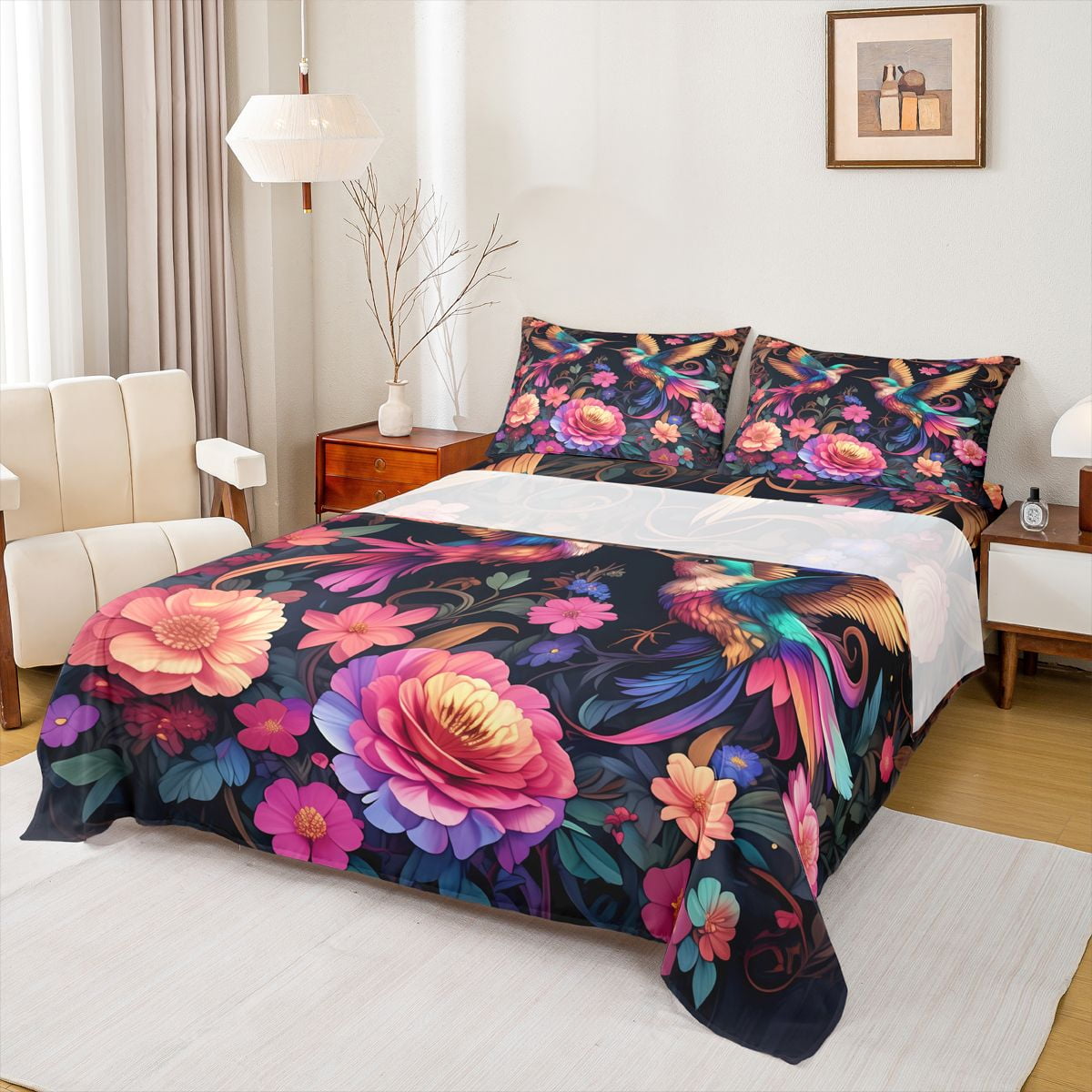 Homewish Animal Hummingbird Full Size Sheets 4-Piece for Female Men ...