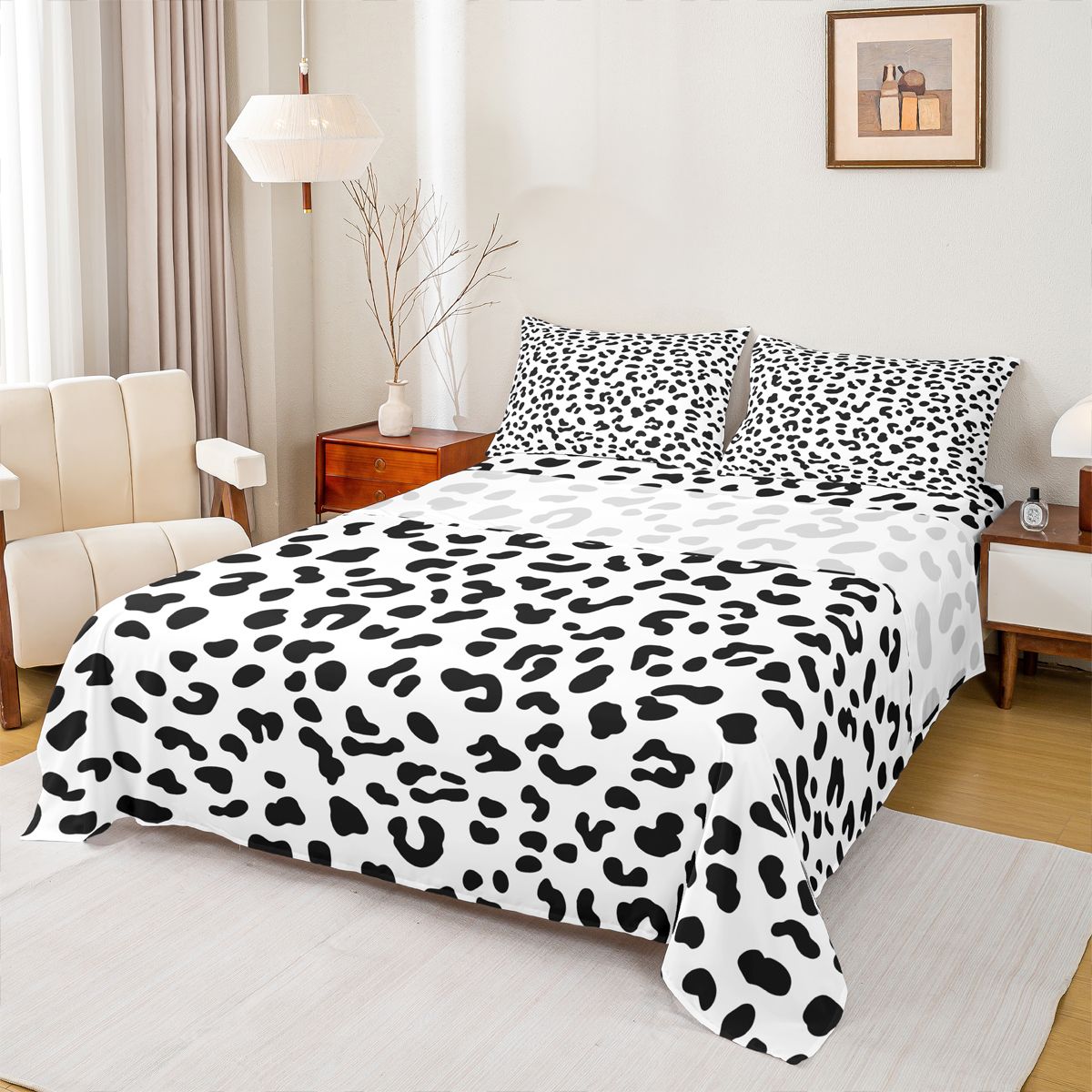 Homewish Animal Leopard Print 3pcs Twin Sheet Sets for Teens Boys Girls ...
