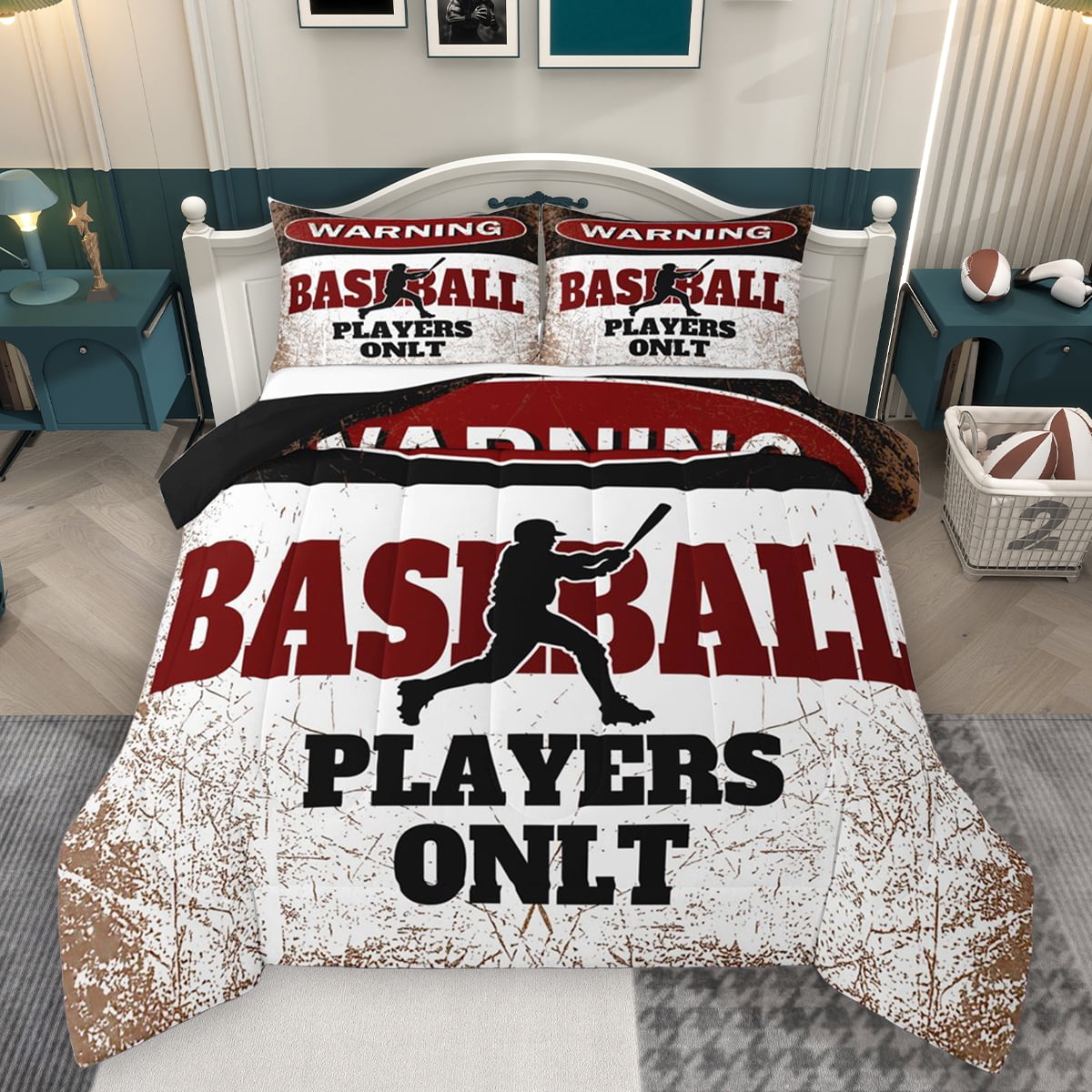 Homewish Baseball Theme Full Size Comforter Sets,Ball Sport Game ...