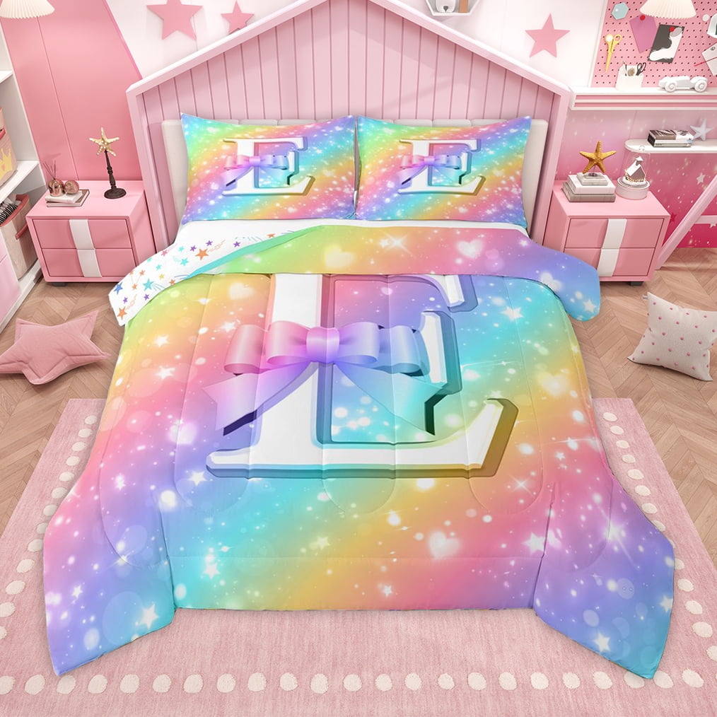 Homewish Bow Bowknot Ribbon Bedding Comforter Set,Colorful Fairy Tale ...