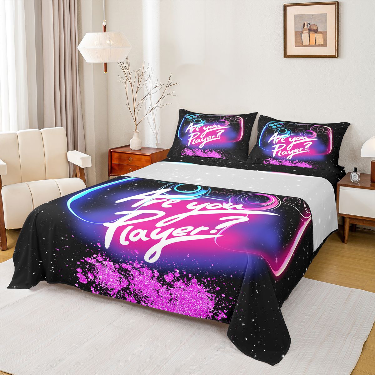 Homewish Boys Game Console Twin Sheet Sets,Gamer Gaming Twin Fitted ...