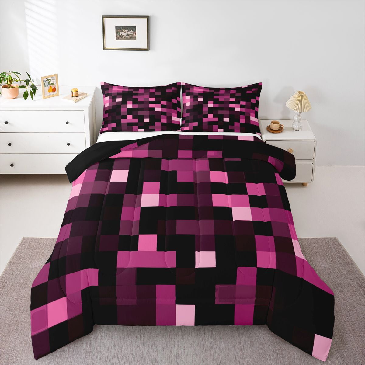 Homewish Building Blocks 3 Pieces Queen Comforter Set for Kids Children ...