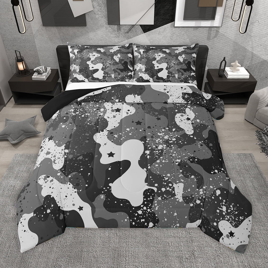 Homewish Camo Camouflage Bedding Comforter Set,Rustic Farmhouse Cabin ...