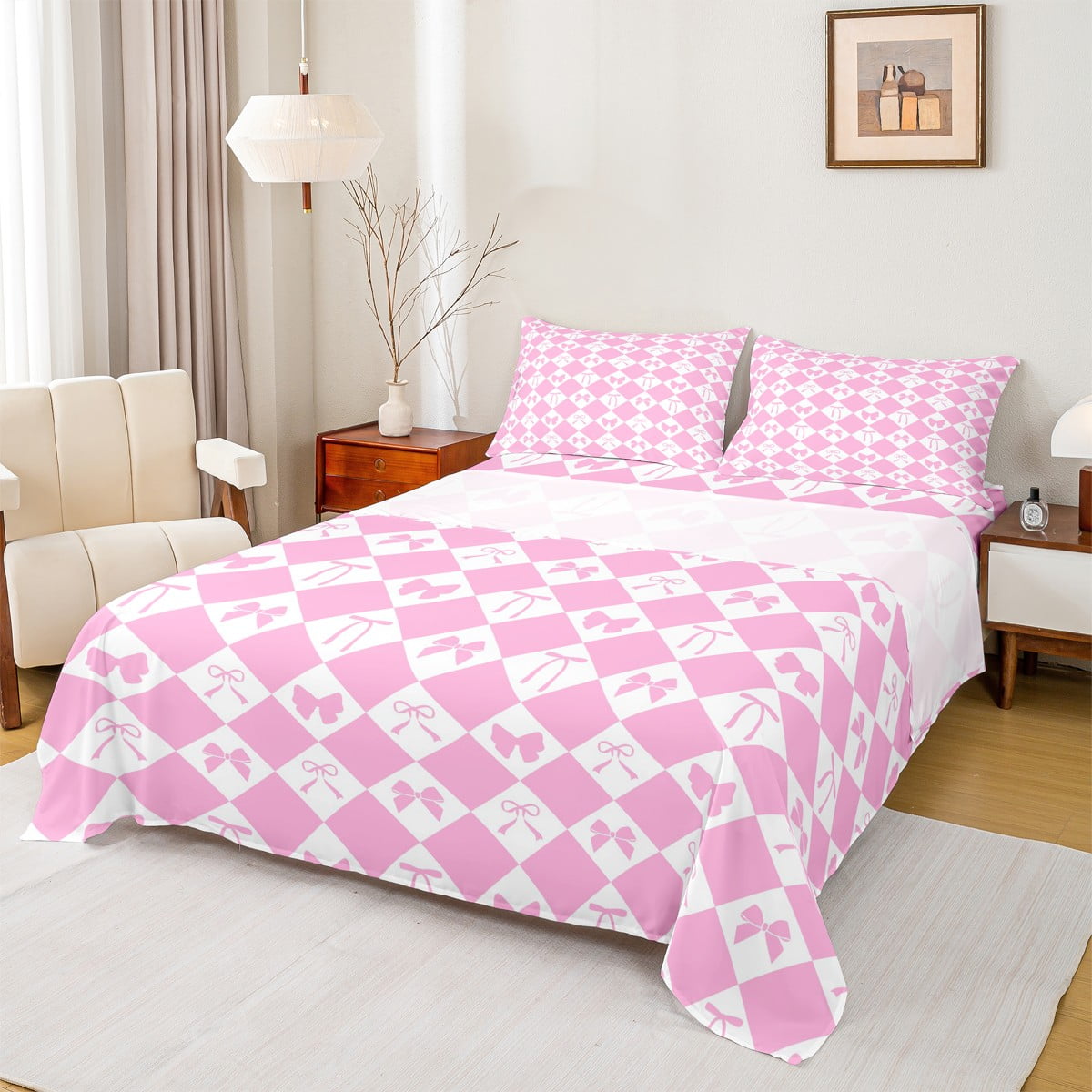 Homewish Cartoon Bowtie Ribbon Full Size Sheets,Modern Geometric ...
