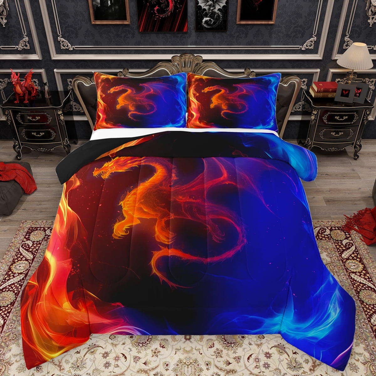Homewish Cartoon Dragon Full Size Comforter Sets,Magic Animal Bedding ...