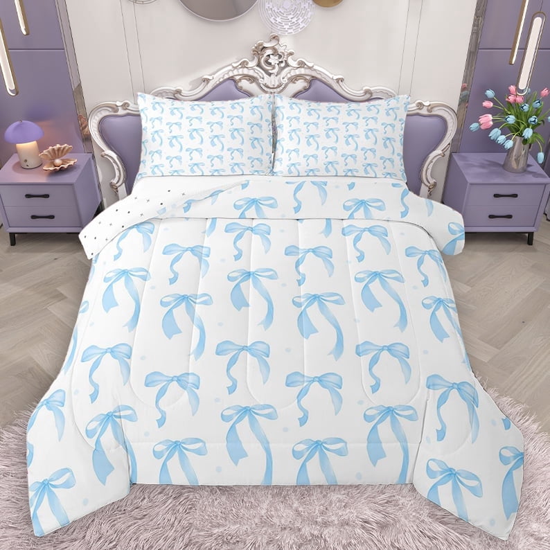 Homewish Cartoon Dreamy Bowknot Full Size Comforter Sets, Cute Bow-tie ...