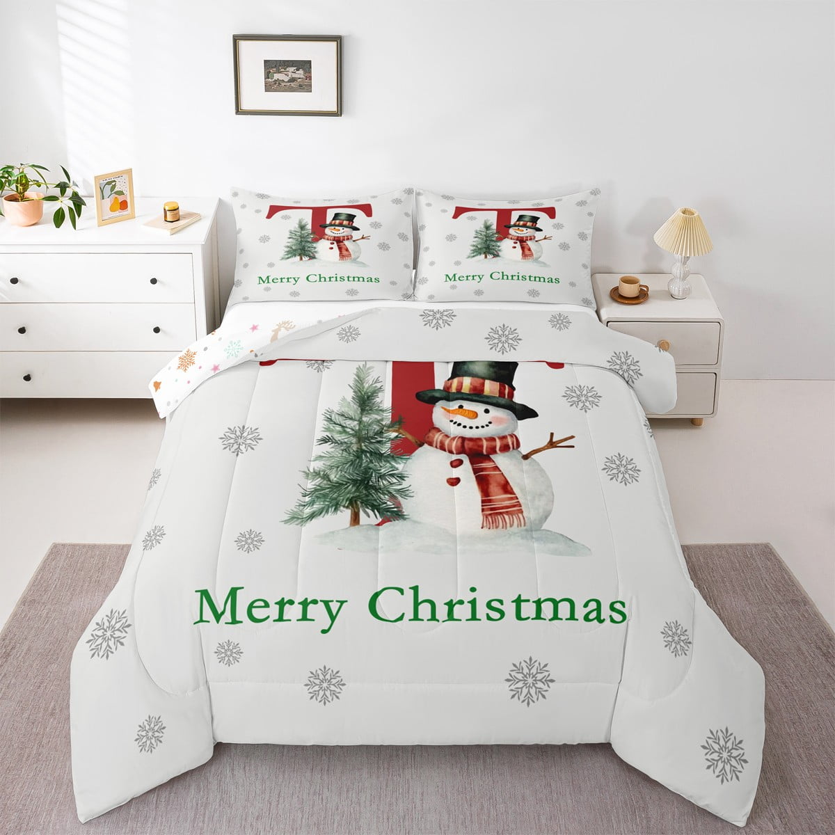 Homewish Cartoon Monogrammed T Full Size Comforter Sets for Kids ...