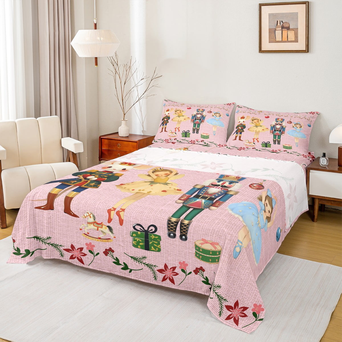 Homewish Cartoon Nutcracker Soldier Full Size Sheets，Merry Christmas ...