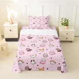 Homewish Cartoon Pet Cat Twin Sheets,Lovely Animals Bedding,Pink,3pcs,1 ...