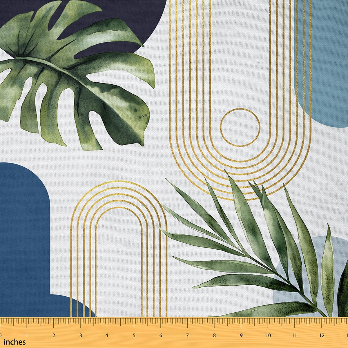 Homewish Chic Abstract Adult Fabric by the Yard 2 Yards, Blue Green ...