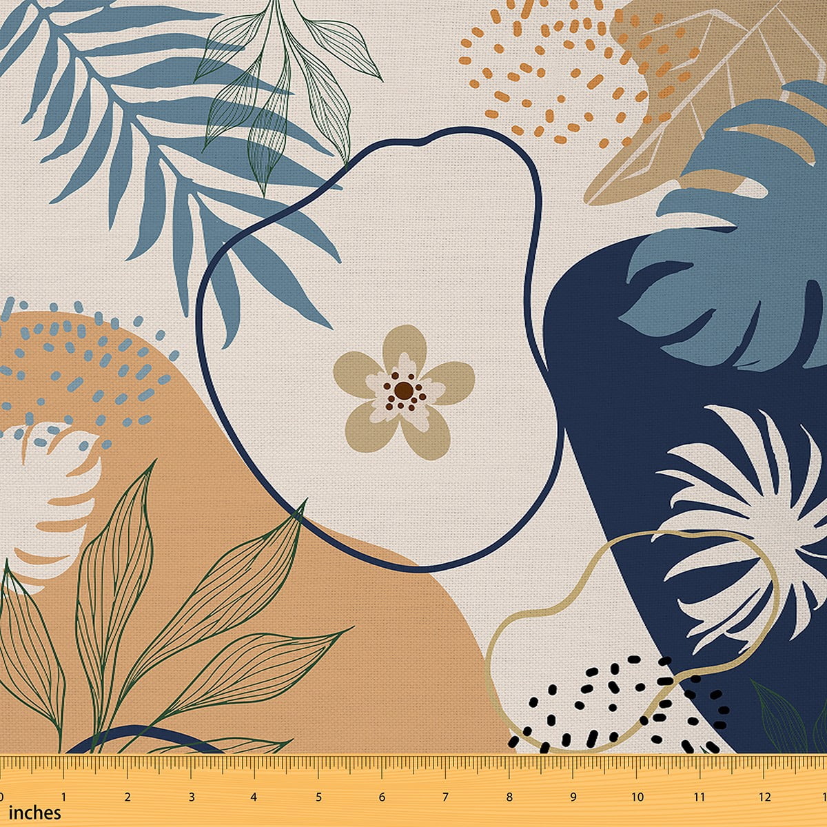 Homewish Chic Abstract Adult Fabric by the Yard 2 Yards, Wheat Orange ...