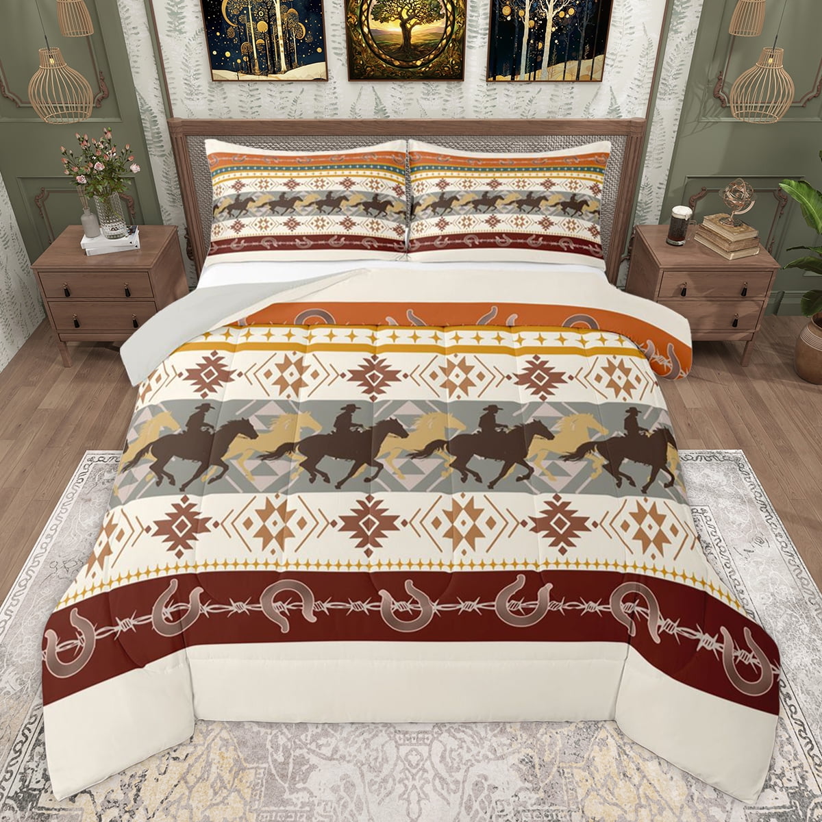 Homewish Chic Fashion Aztec Full Size Comforter Sets, Western Tribal ...