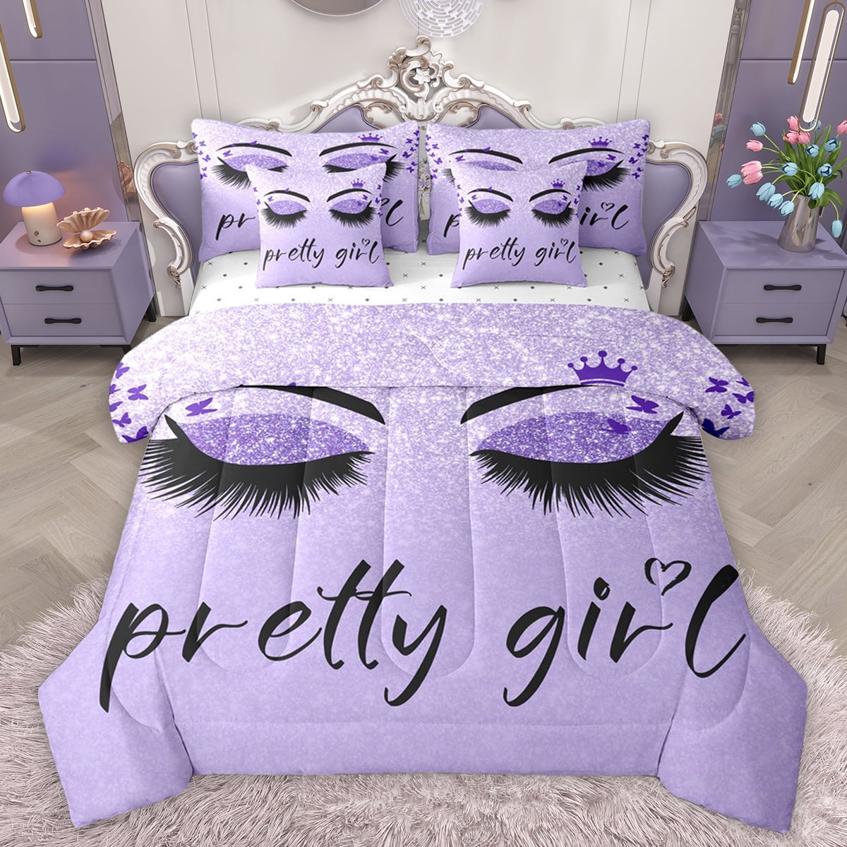 Homewish Chic Sparking Print 7-Piece Twin Bedding Sets,Kawaii Pretty ...