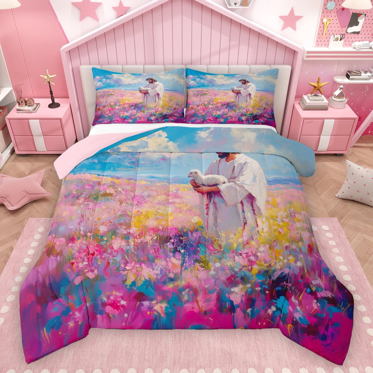 Homewish Christian Bible Verses Bedding Comforter Set, Kawaii Farmhouse ...