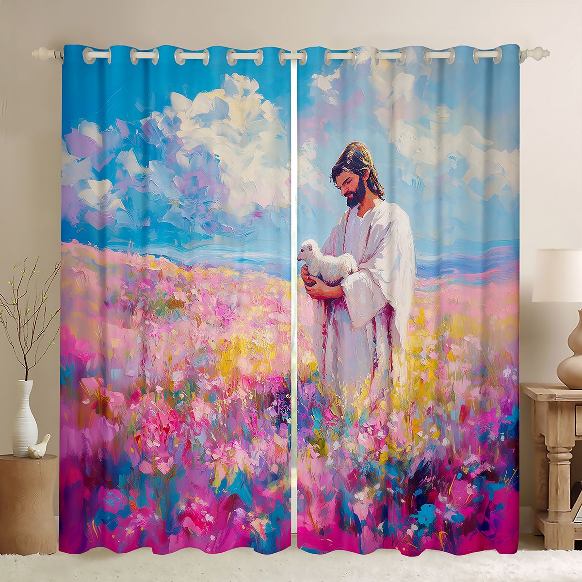 Homewish Christian Bible Verses Blackout Curtains Set of 2 (52x84 Each ...