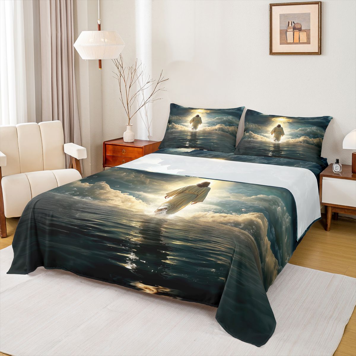 Homewish Christian Bible Verses Full Size Sheets, Mystic Western Cross ...