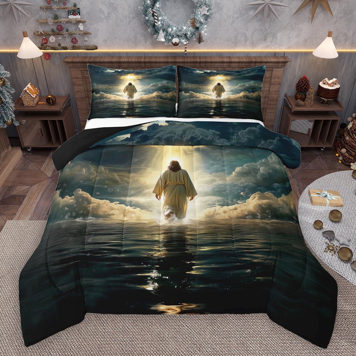 Homewish Christian Bible Verses Queen Comforter Set, Mystic Western ...