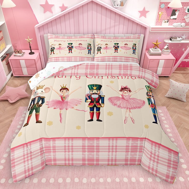 Homewish Christmas Nutcracker 2pcs Bedding Comforter Set for Kids ...