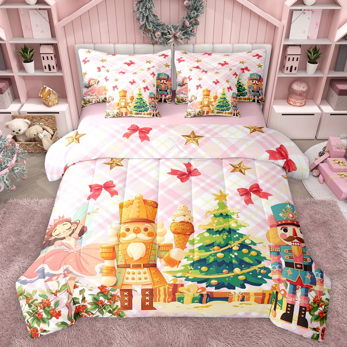 Homewish Colorful Nutcracker Soldier 7pcs Bedding Comforter Set，Chic ...