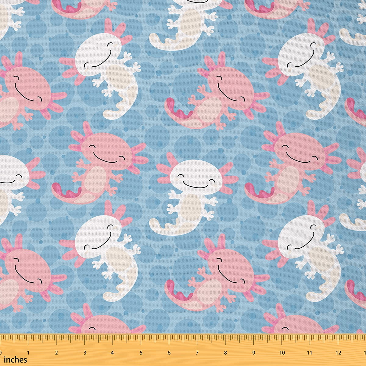 Homewish Cute Salamander Fabric by the Yard 3 Yard,Cartoon Underwater ...