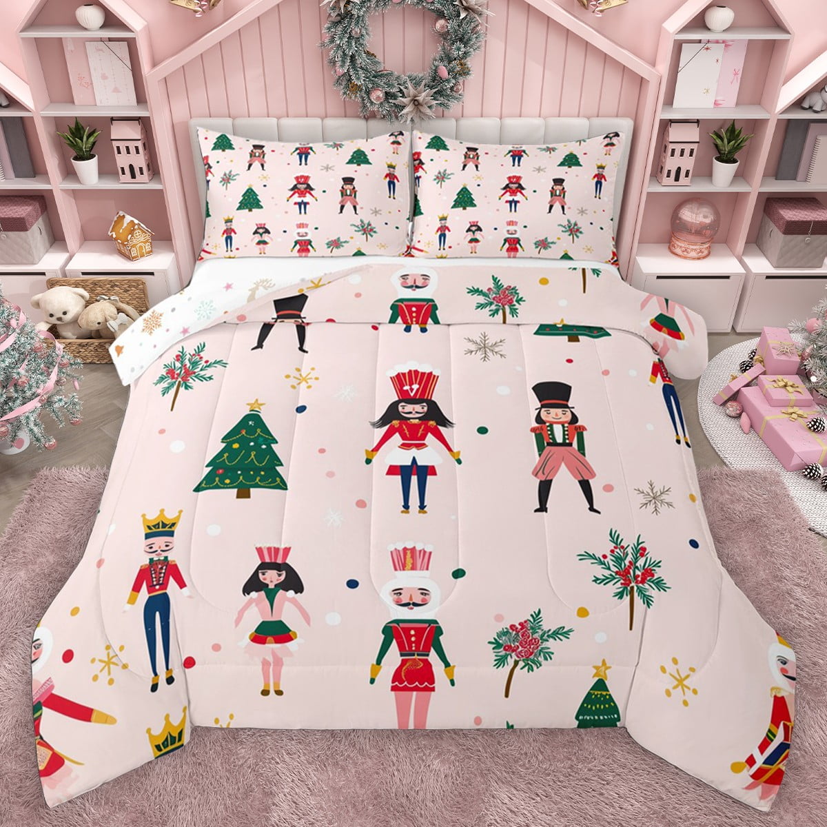 Homewish Dance Ballet Girl Full Size Comforter Sets 3-Piece for Child ...